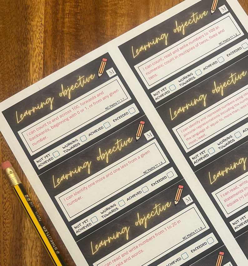 Year 3 Maths National Curriculum Learning Objective Digital, Printable ...