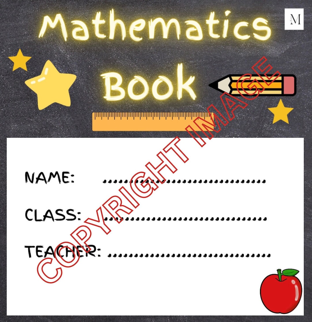 Maths Book Name Sticker Labels (digital) for Primary Schools and Home ...
