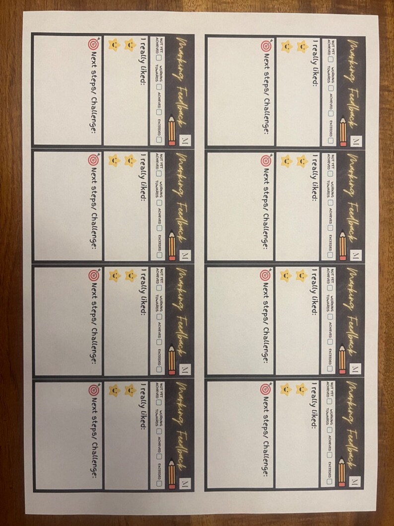 Marking Feedback Digital, Printable Sticker Labels for Primary Schools ...