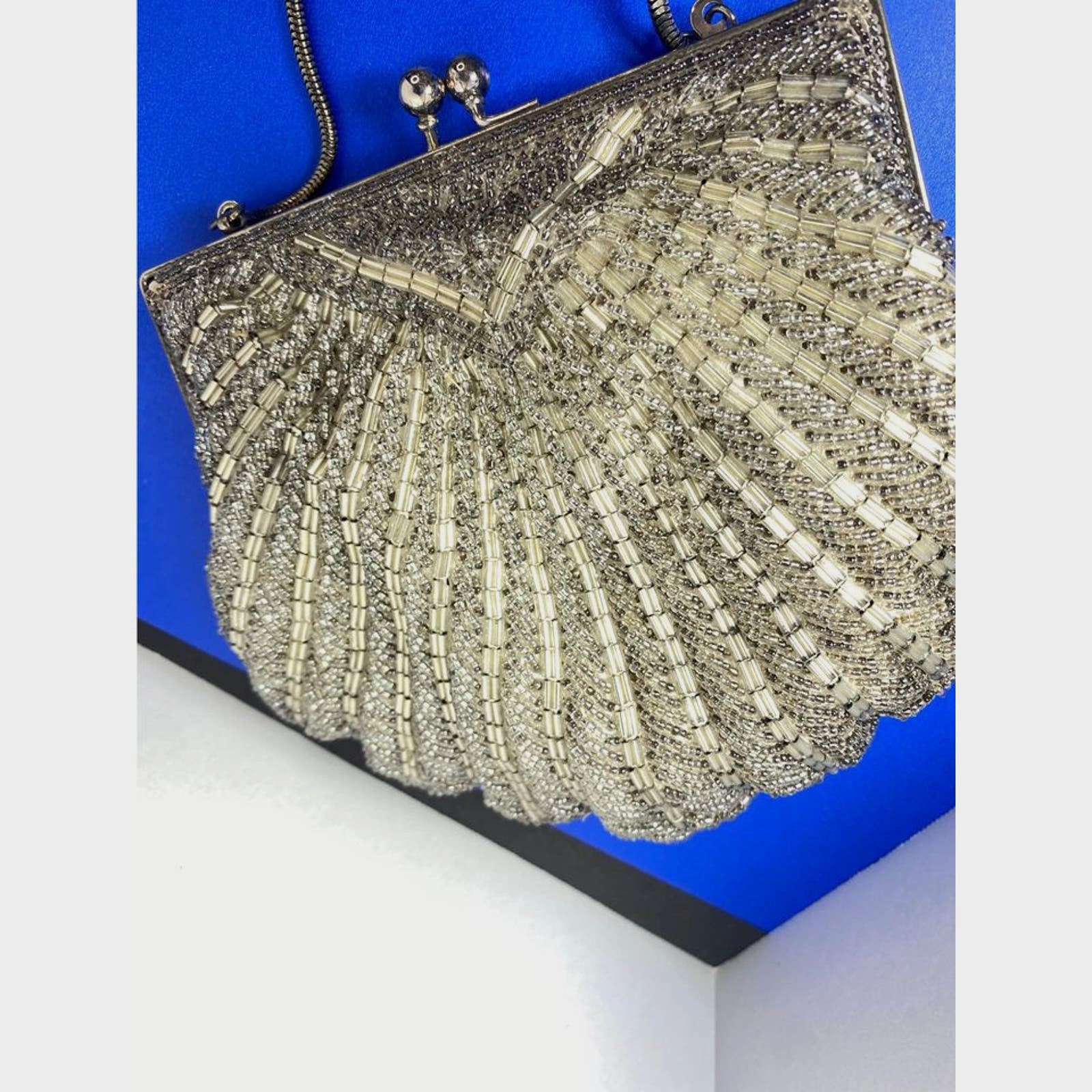 Vintage Glass Beaded Clamshell Retro Evening Bag/purse - Etsy