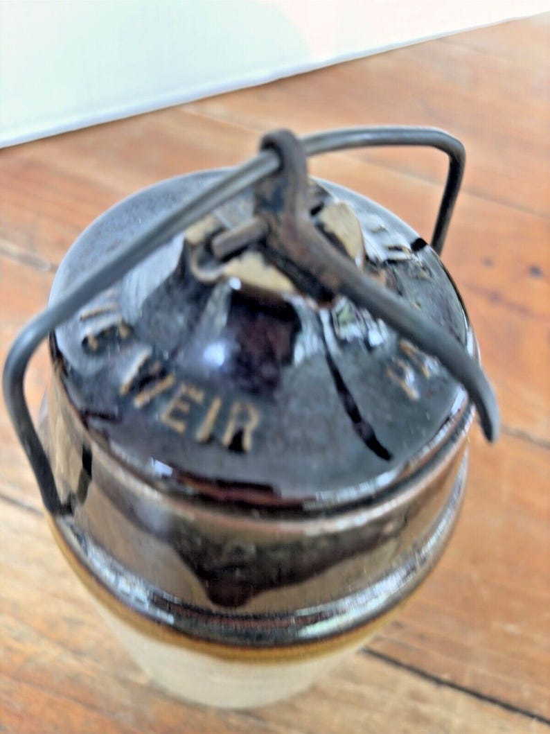 Antique the WEIR Pat'd 1892 Crock Stoneware Fruit Jar/canning Jar W ...