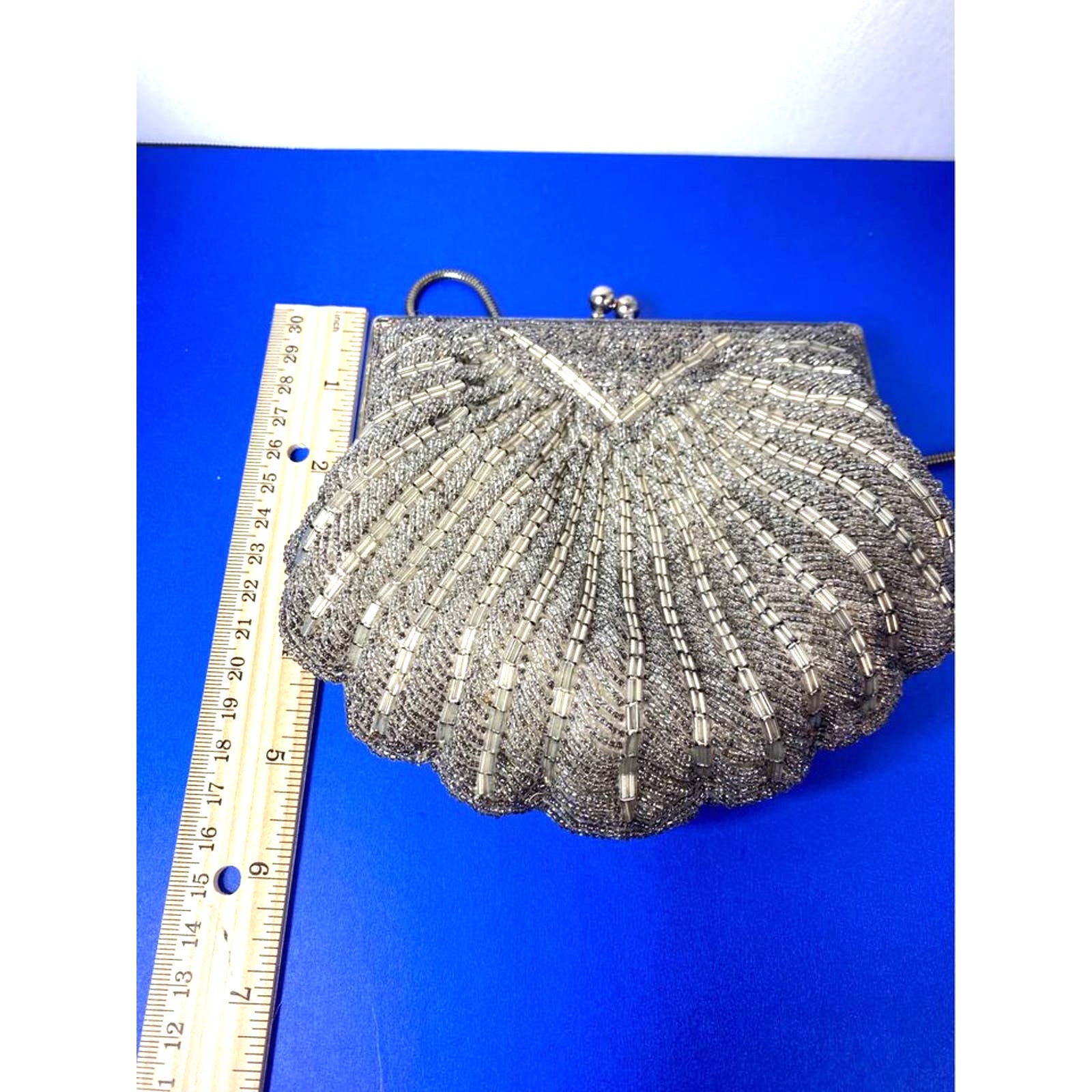 Vintage Glass Beaded Clamshell Retro Evening Bag/purse - Etsy