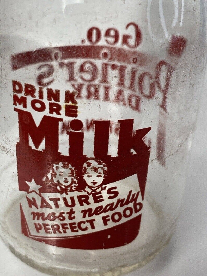 Vintage Half Pint Milk Bottle POIRIER'S DAIRY Lewiston Maine, PYRO Milk Bottle - Etsy