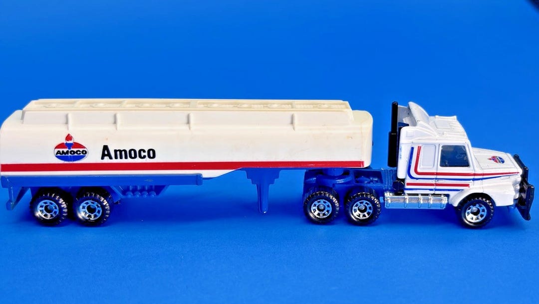 Vtg MATCHBOX Convoy Scania T142 HO Scale Diecast AMOCO Semi Truck ...