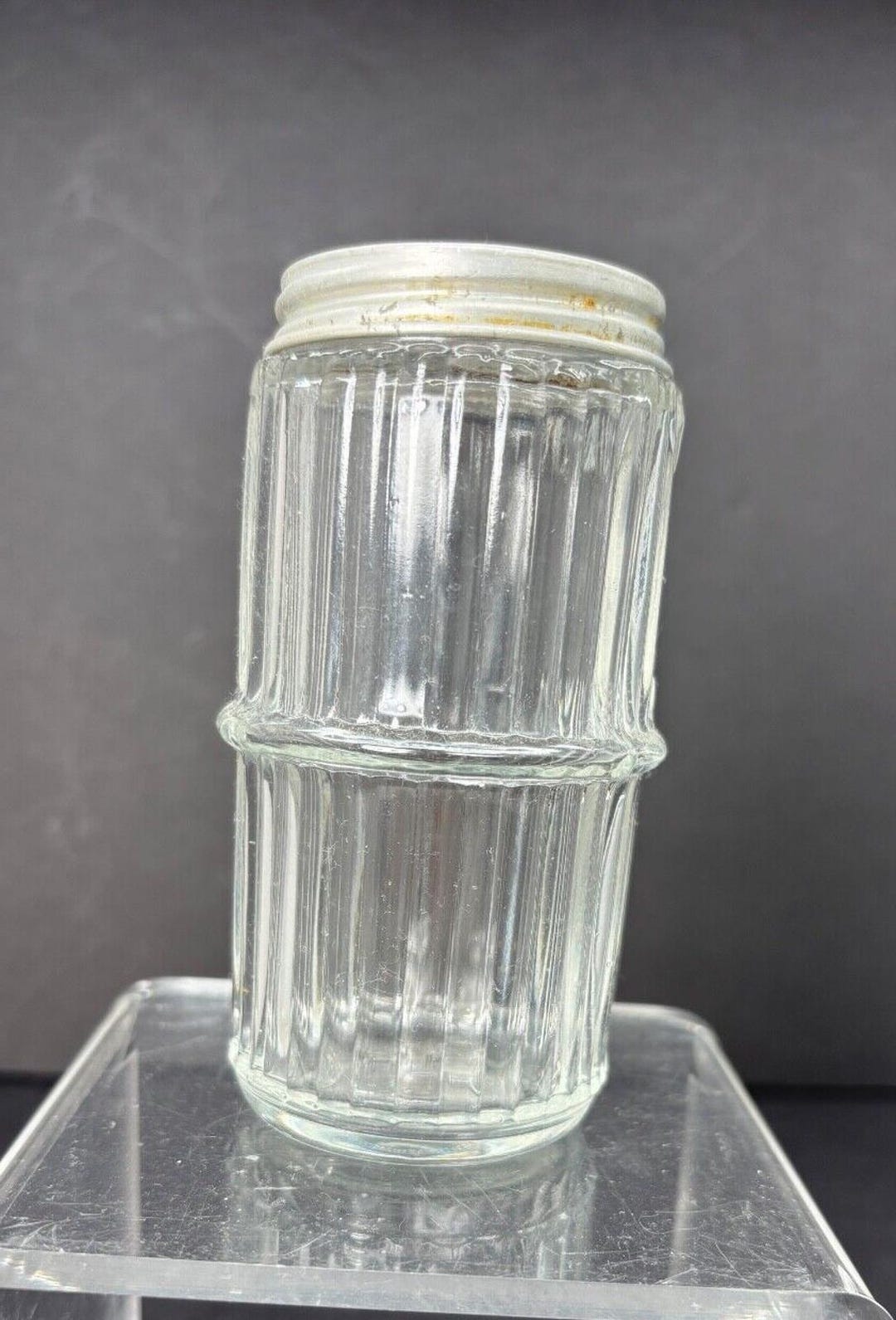 Vtg 20s Hoosier Kitchen Cabinet Glass Spice Jar W/high Jar Ring ...