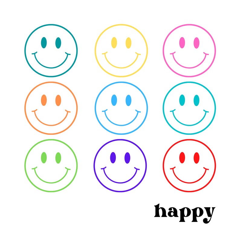 Happy SVG Women Shirt Svg Smile Png Smiley Svg Retro Svg - Etsy