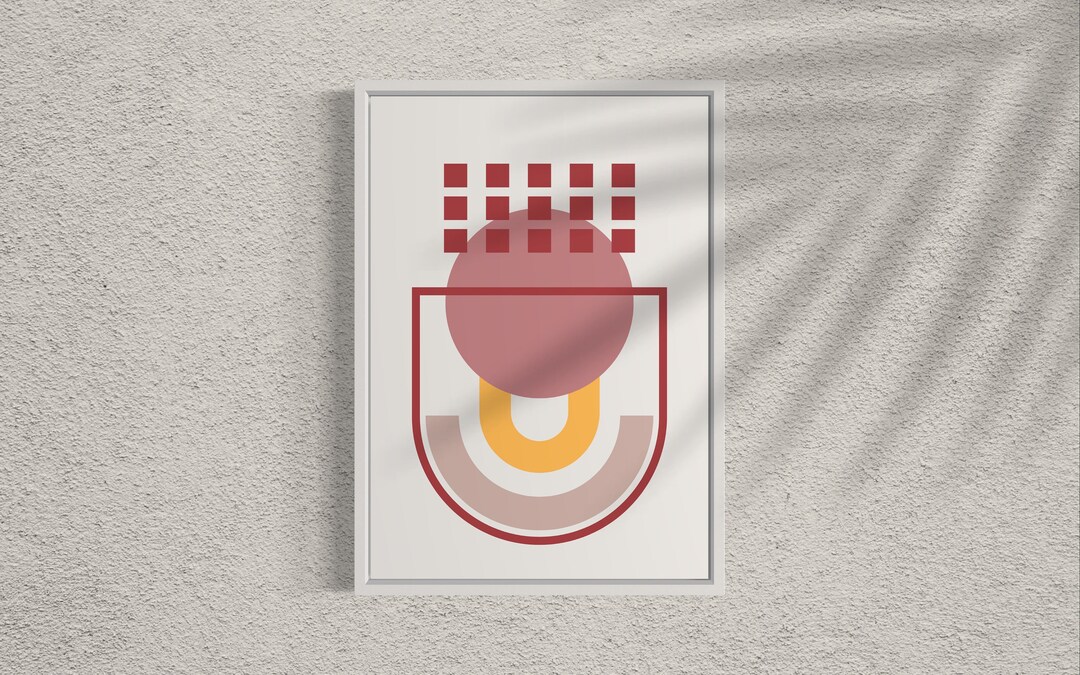 Protect Abstract Poster Nude Version, Geometric Art Print, Abstract Art ...