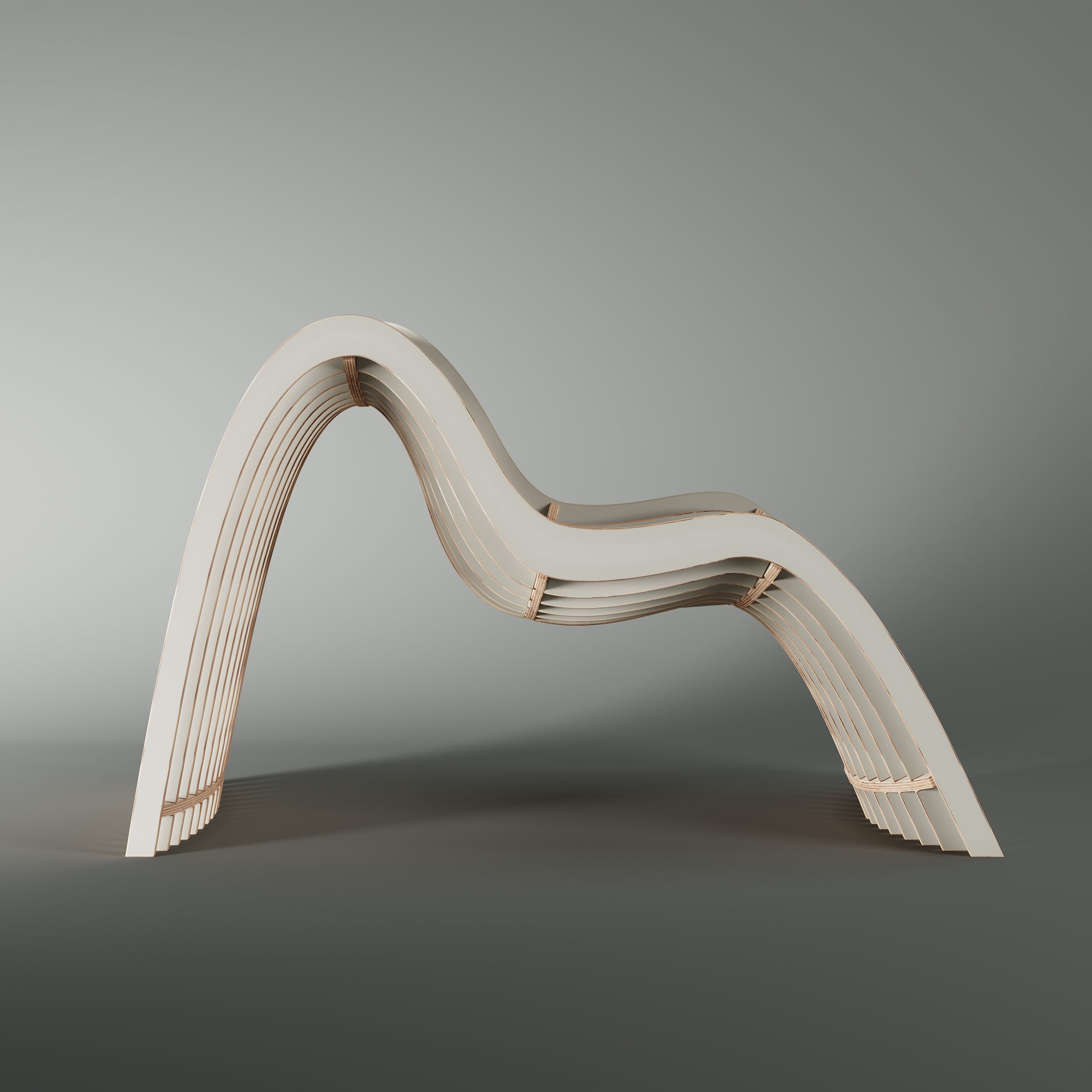 Parametric Design Wavy Wooden Furniture, Plywood Lounge Chair CNC Files ...