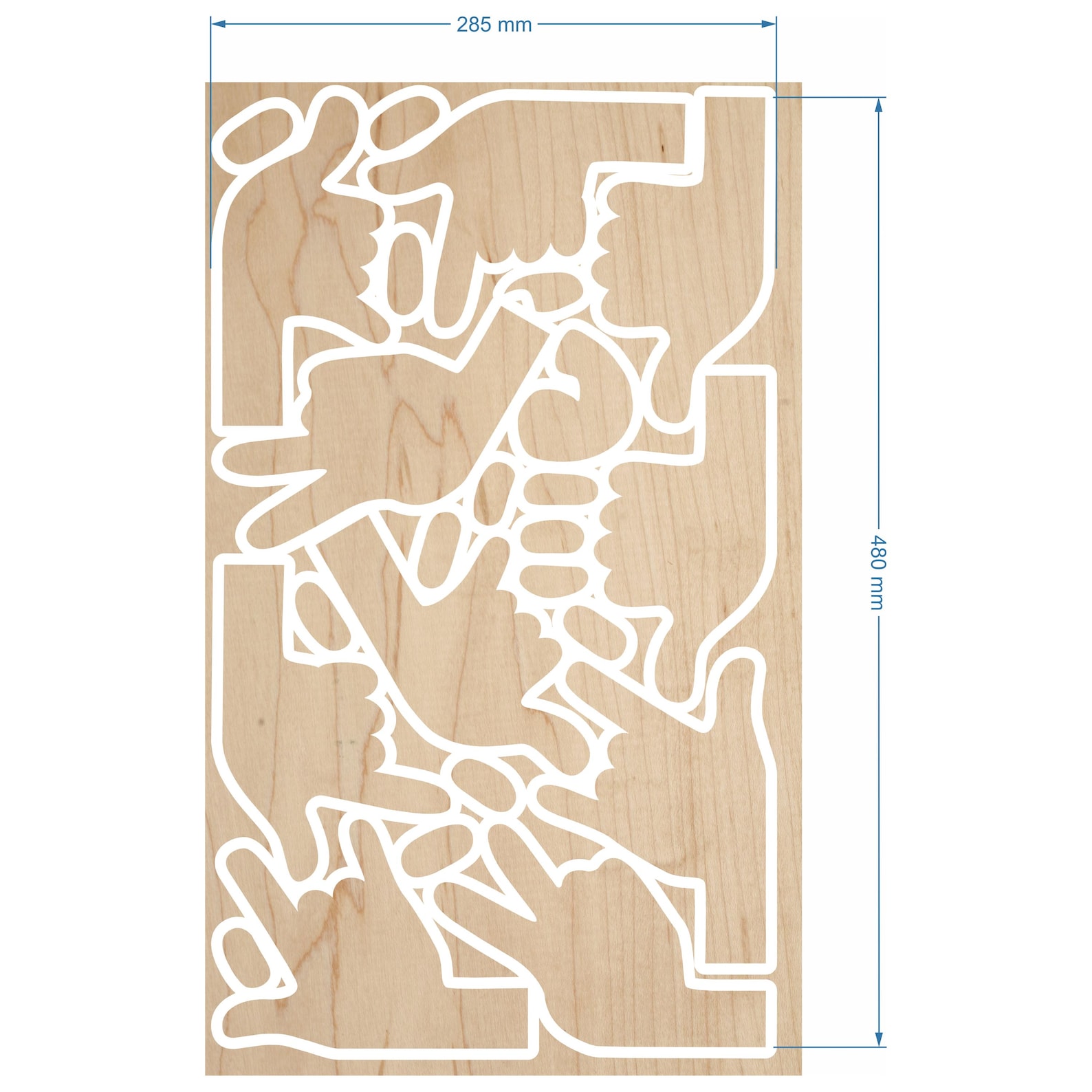 Wooden Hand Gesture Wall Hooks – Laser Cut Vector Files (digital ...