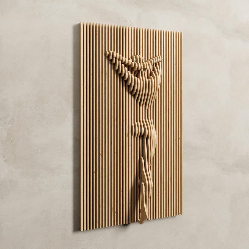 3D Parametric Woman Wall Art | CNC Laser Cut Files - Etsy