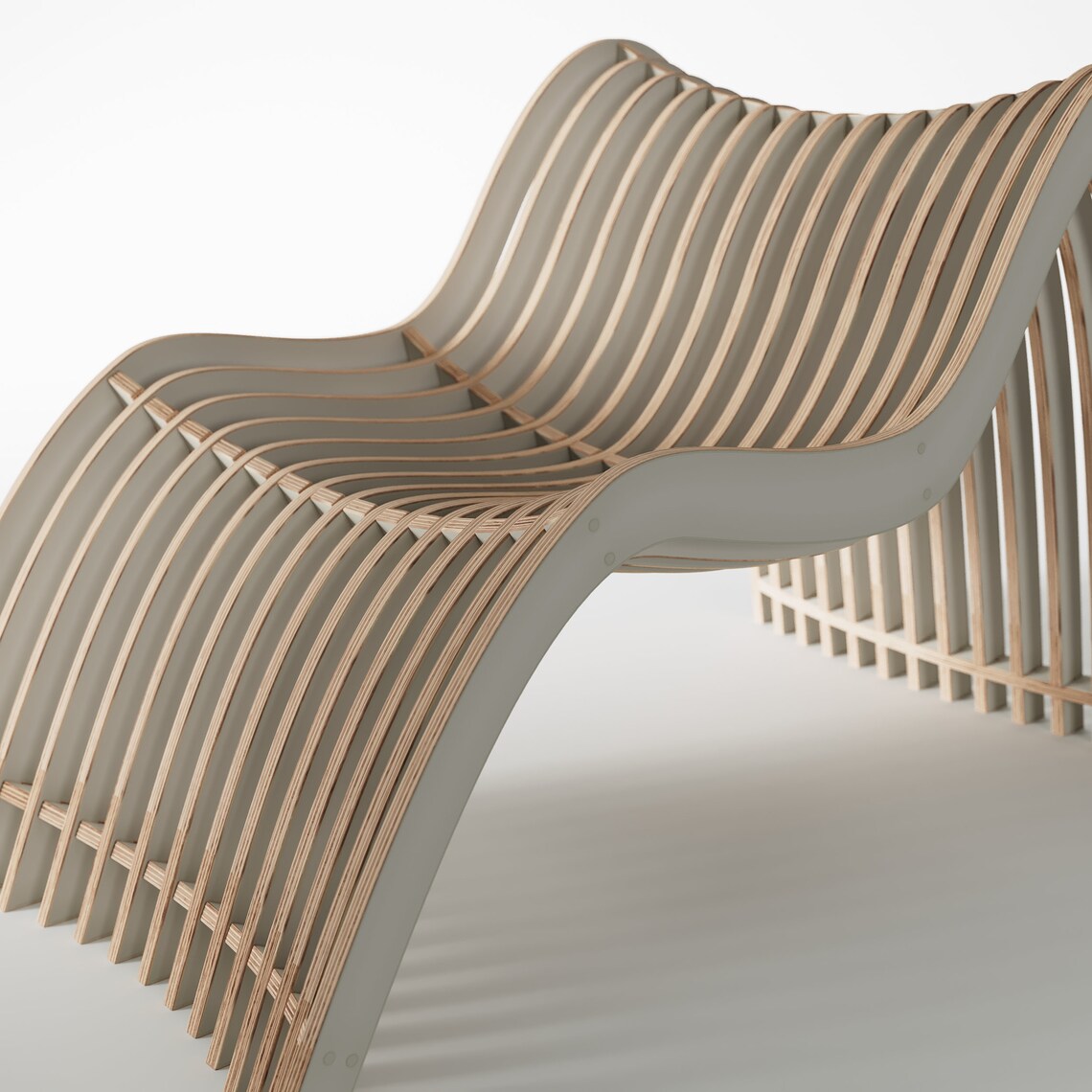 Parametric Design Wavy Wooden Furniture, Plywood Lounge Chair - CNC ...
