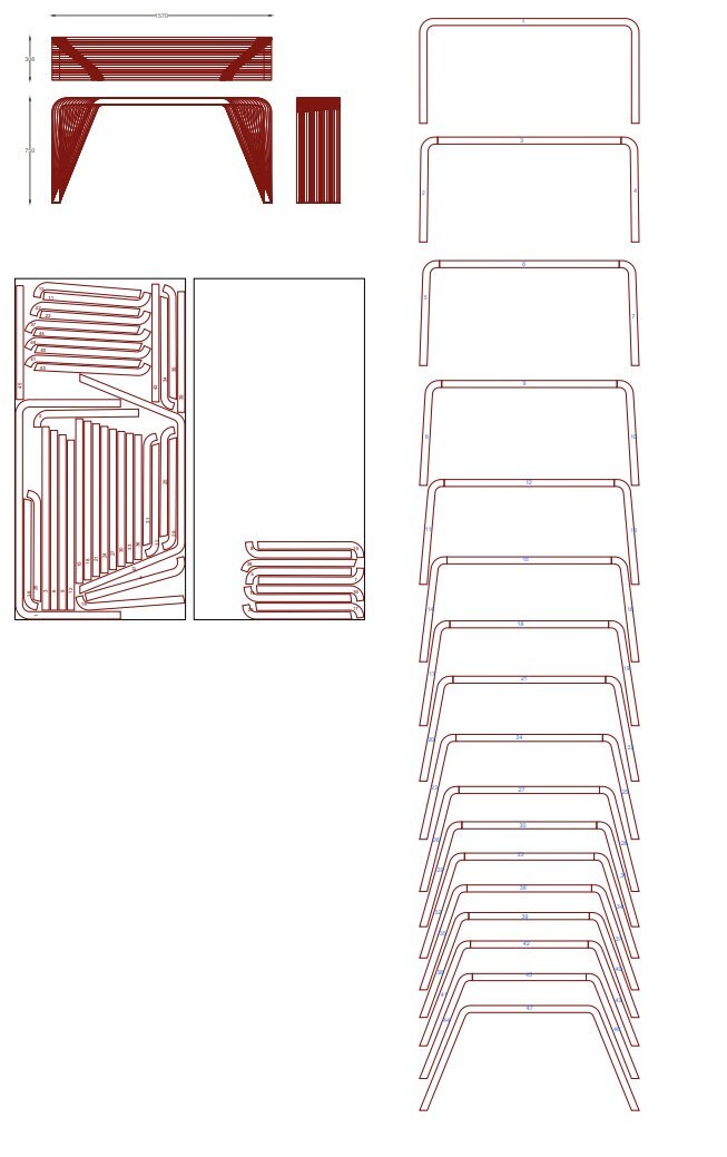 Parametric Design, Wavy Plywood Console Table - CNC Files for Cutting ...