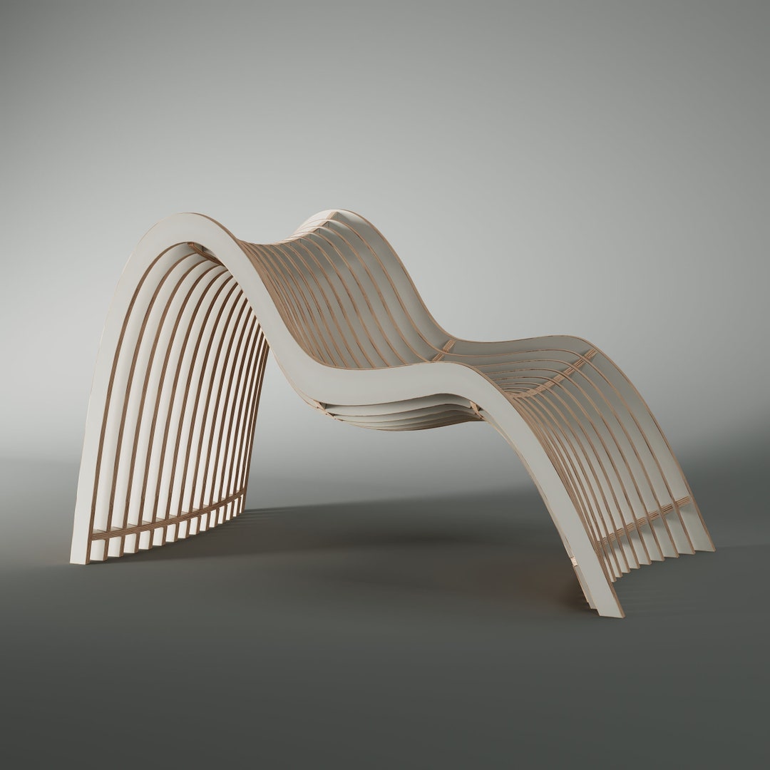 Parametric Design Wavy Wooden Furniture, Plywood Lounge Chair - CNC ...