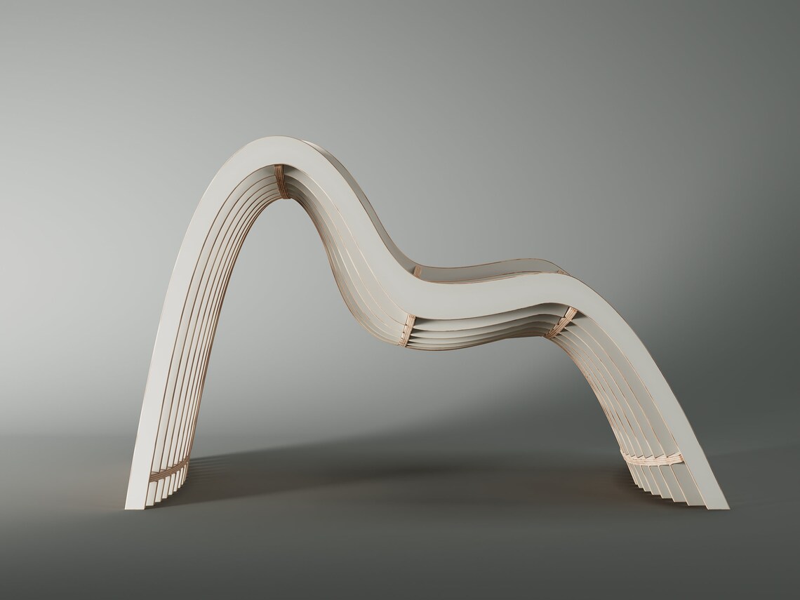 Parametric Design Wavy Wooden Furniture, Plywood Lounge Chair CNC Files ...