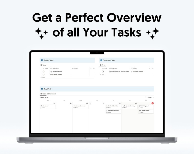 The Task Master Notion Template Notion Tasks Notion Business Planner ...
