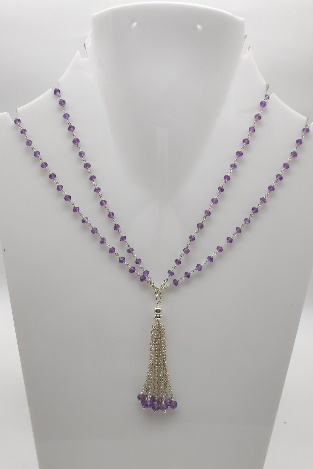 Amethyst Necklace and Earrings Set Amethyst Sterling Silver - Etsy