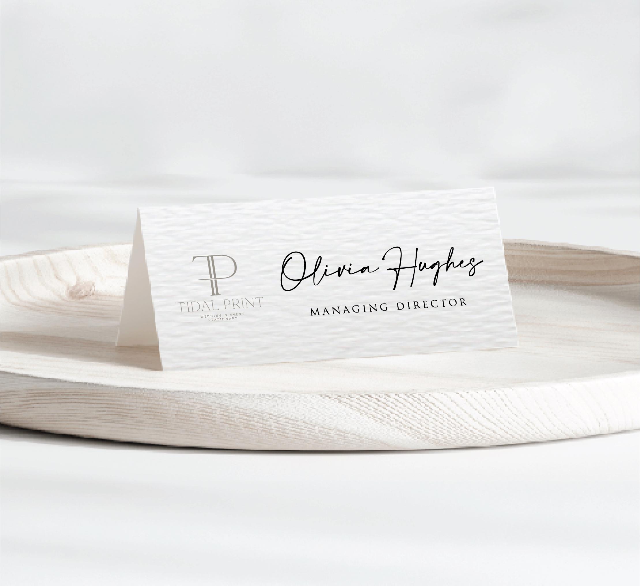 Personalised Corporate Event Place Cards With Logo, Custom Business ...