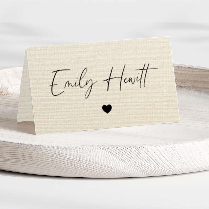Heart Place Card - Etsy