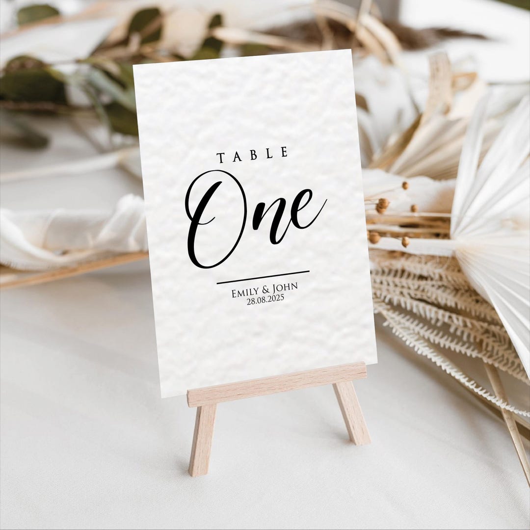 Custom Wedding Table Number Cards, Elegant Textured Stationery - Etsy