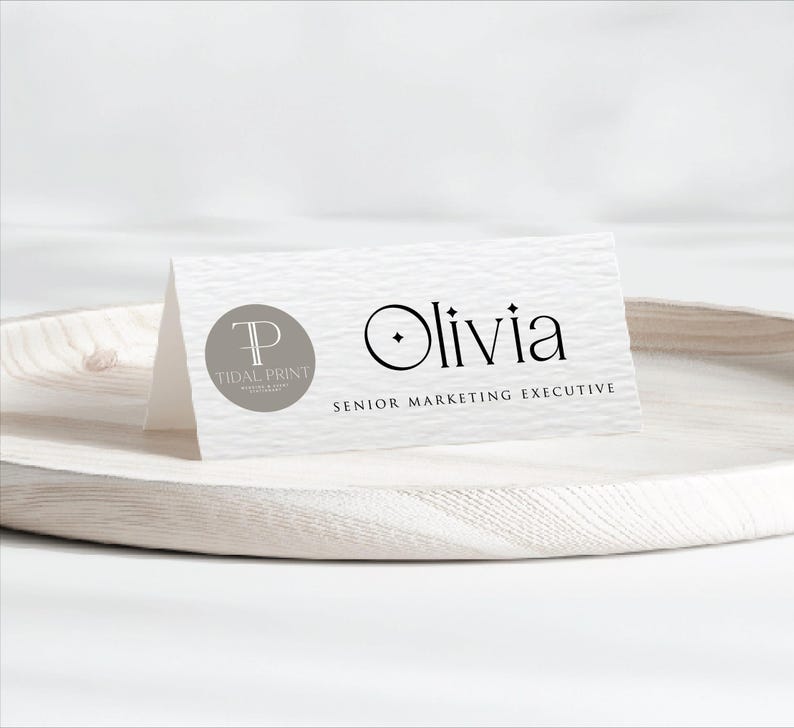 Personalised Corporate Event Place Cards With Logo - Etsy
