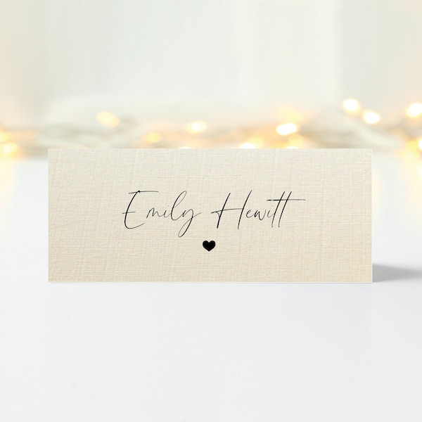 Folded Wedding Ivory Place Cards - Etsy