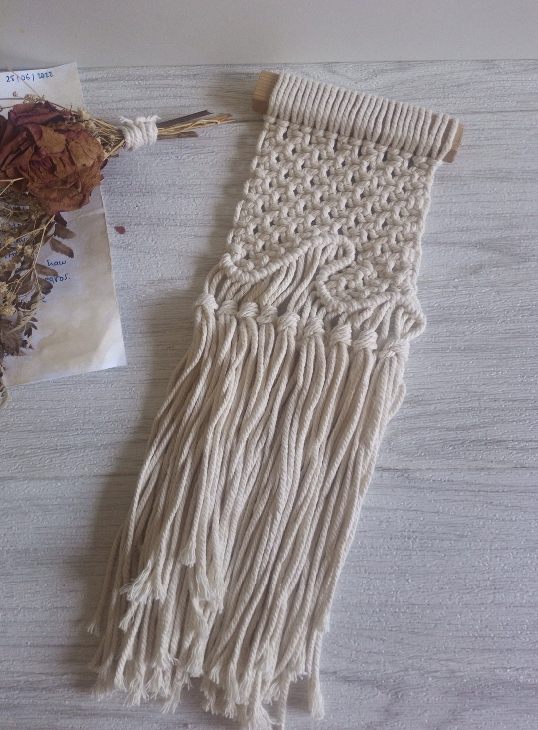 Ocean Wave Macrame Hall Hanger - Etsy