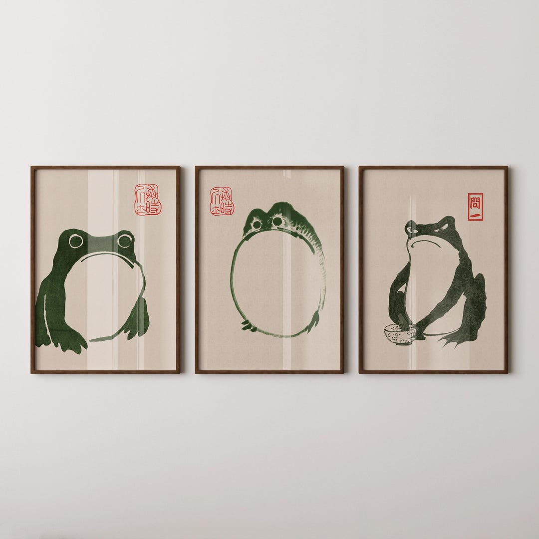 Matsumoto Hoji Three Frogs PREMIUM GICLÉE PRINTS Our Customer Favorite ...