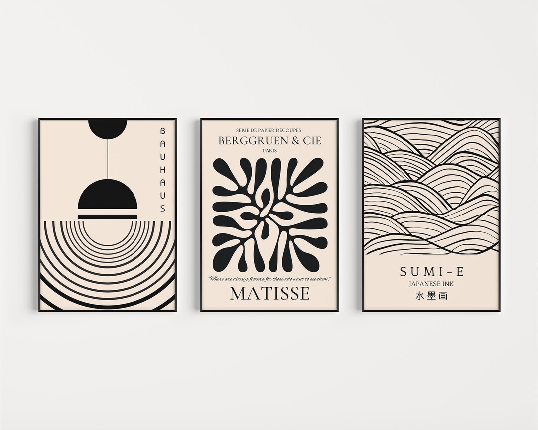 Matisse Bauhaus Japanese Set of 3 Poster Prints Our Most Popular ...