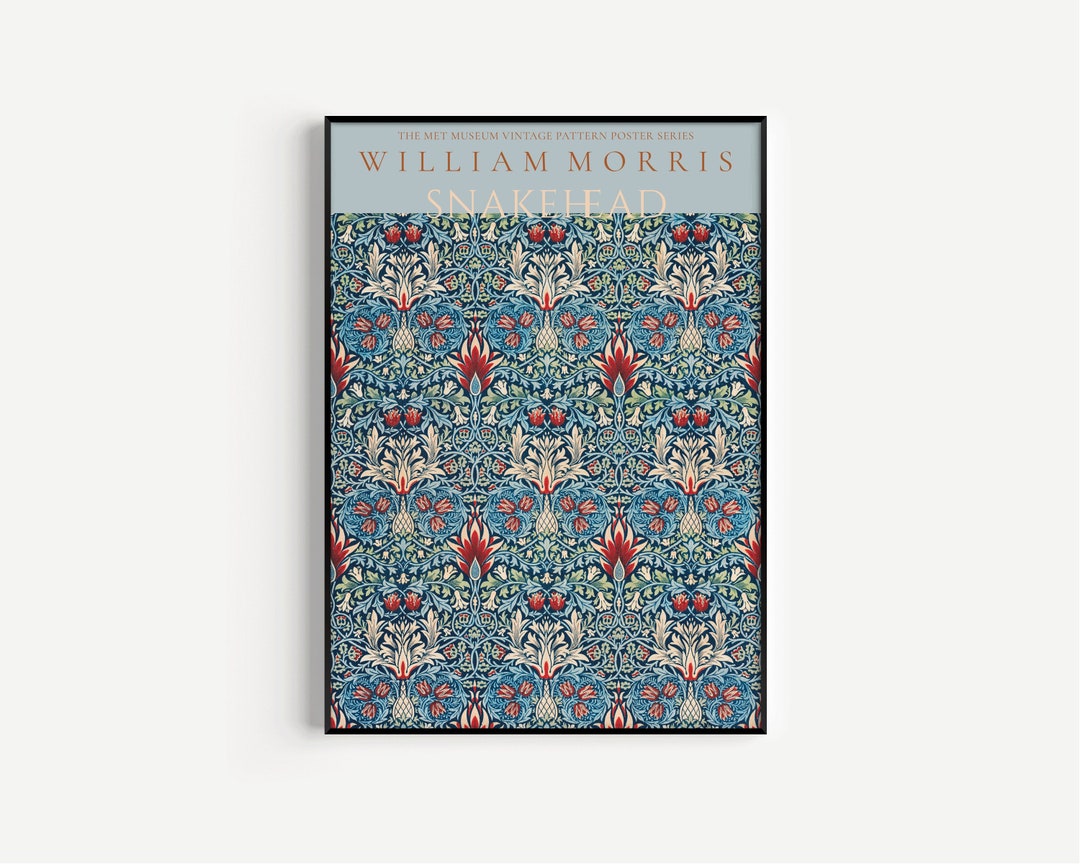 William Morris Snakehead Vintage Botanical Pattern Poster available ...