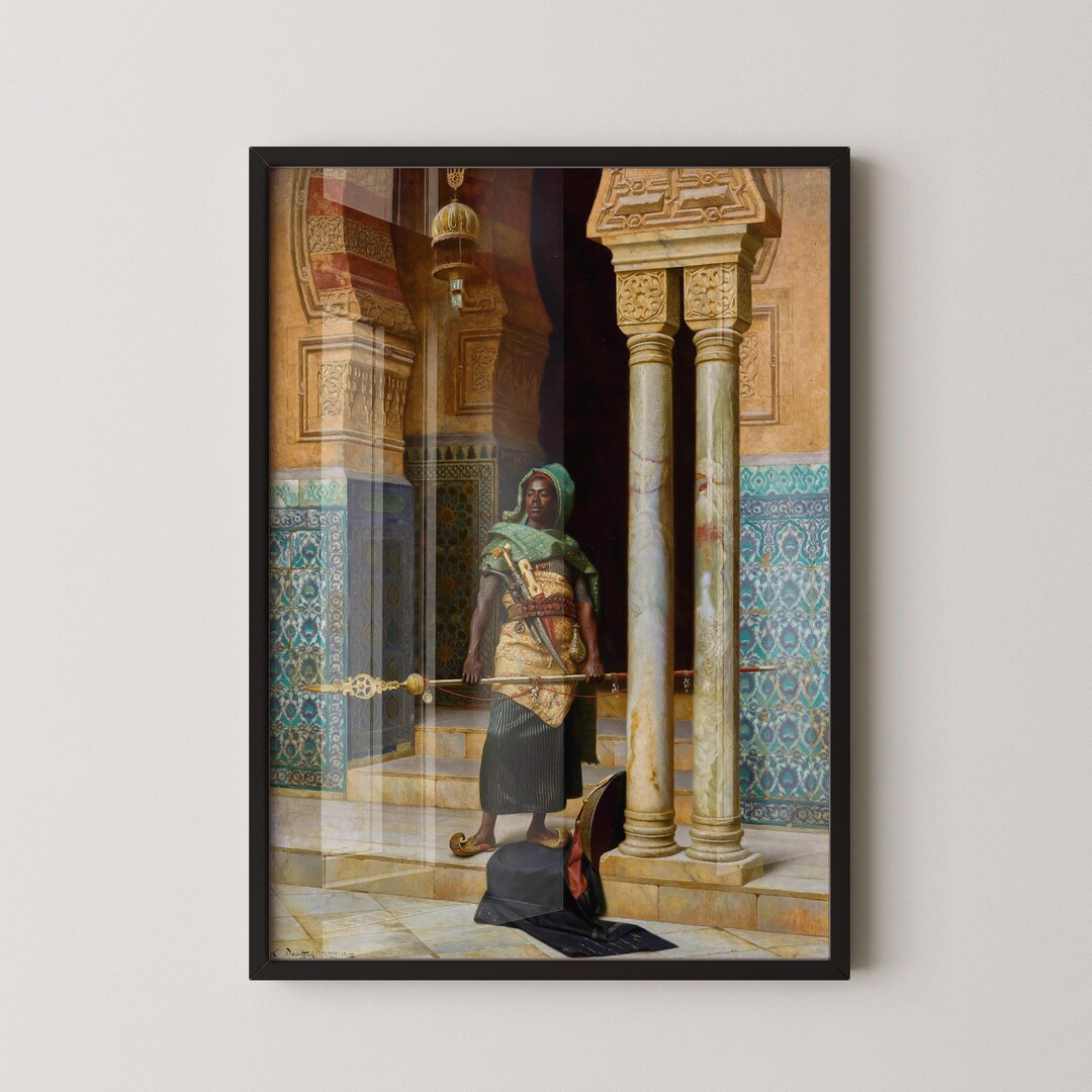 Ludwig Deutsch - the Nubian Guard | Orientalist Fine Art (available ...