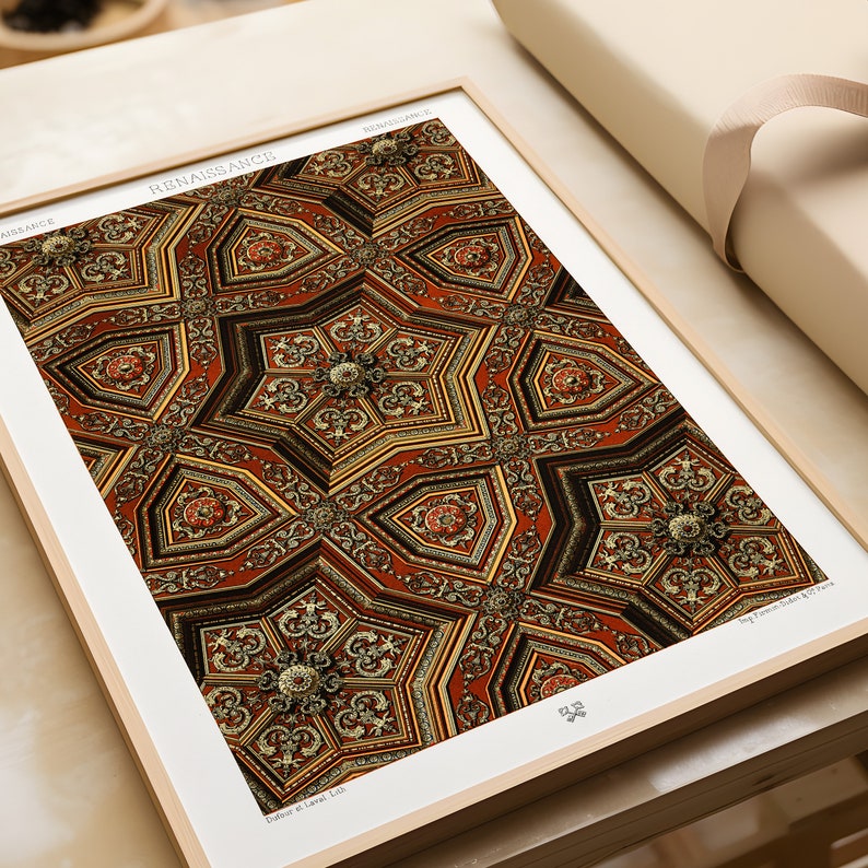 Gallery Wall Set of 9 Vintage Arabian Pattern Prints Albert Racine ...