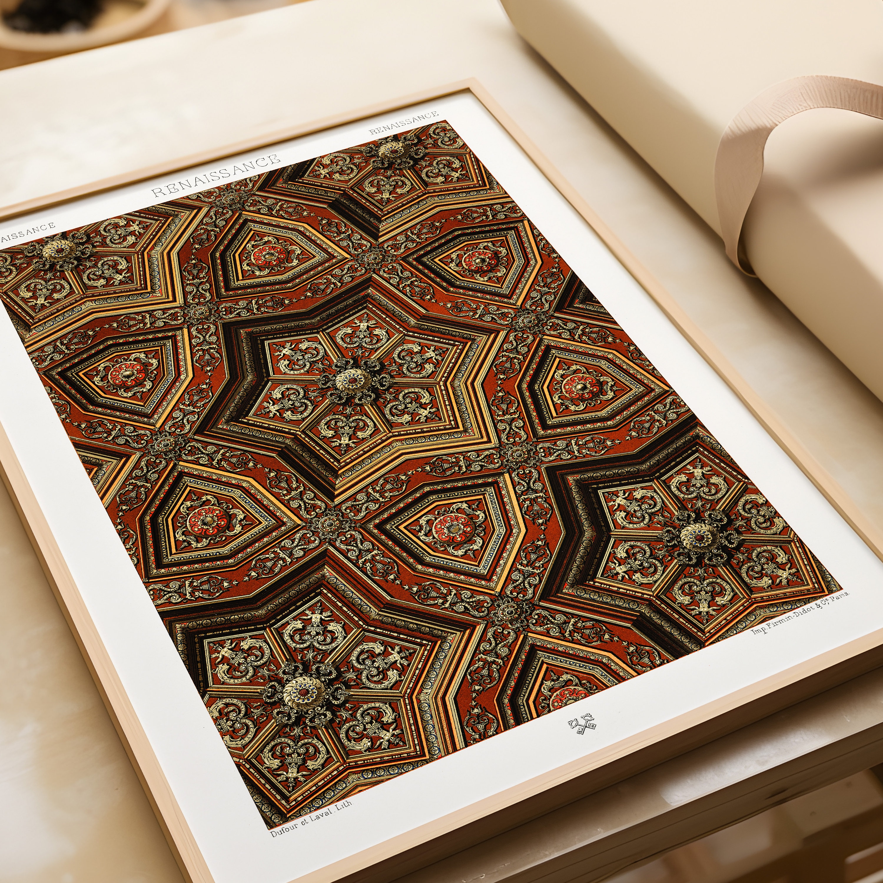 Gallery Wall Set of 9 Vintage Arabian Pattern Prints Albert Racine ...