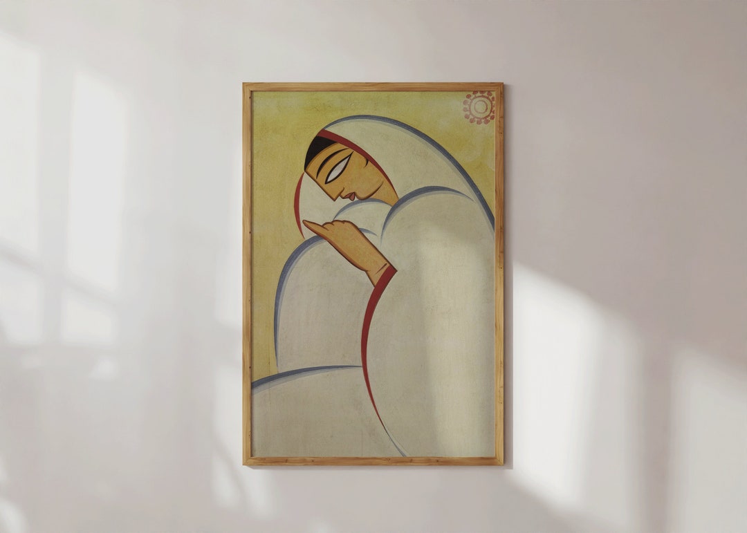 Jamini Roy Bengali Woman Famous Bengali west Bengal, India Art ...