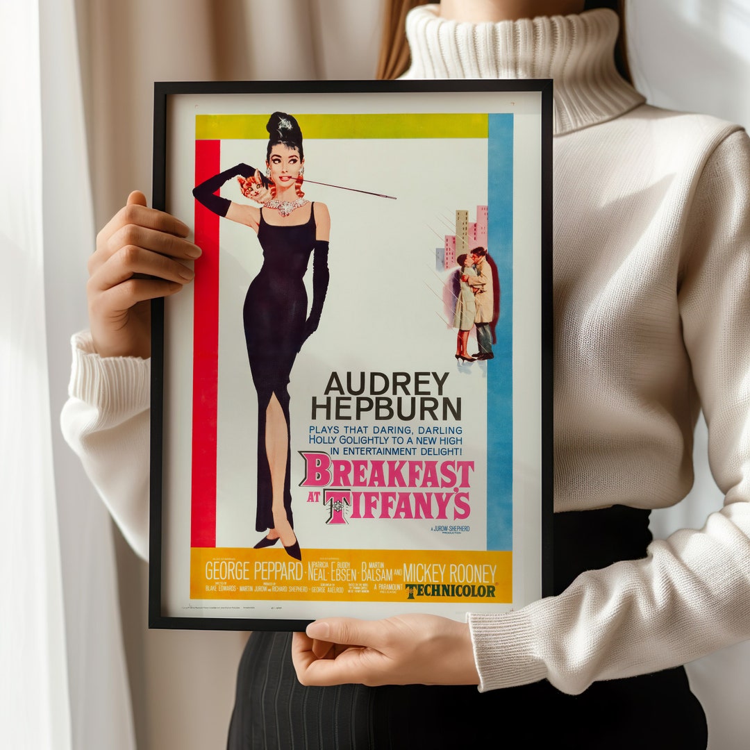 Breakfast at Tiffany's Vintage Movie Poster available Framed or ...