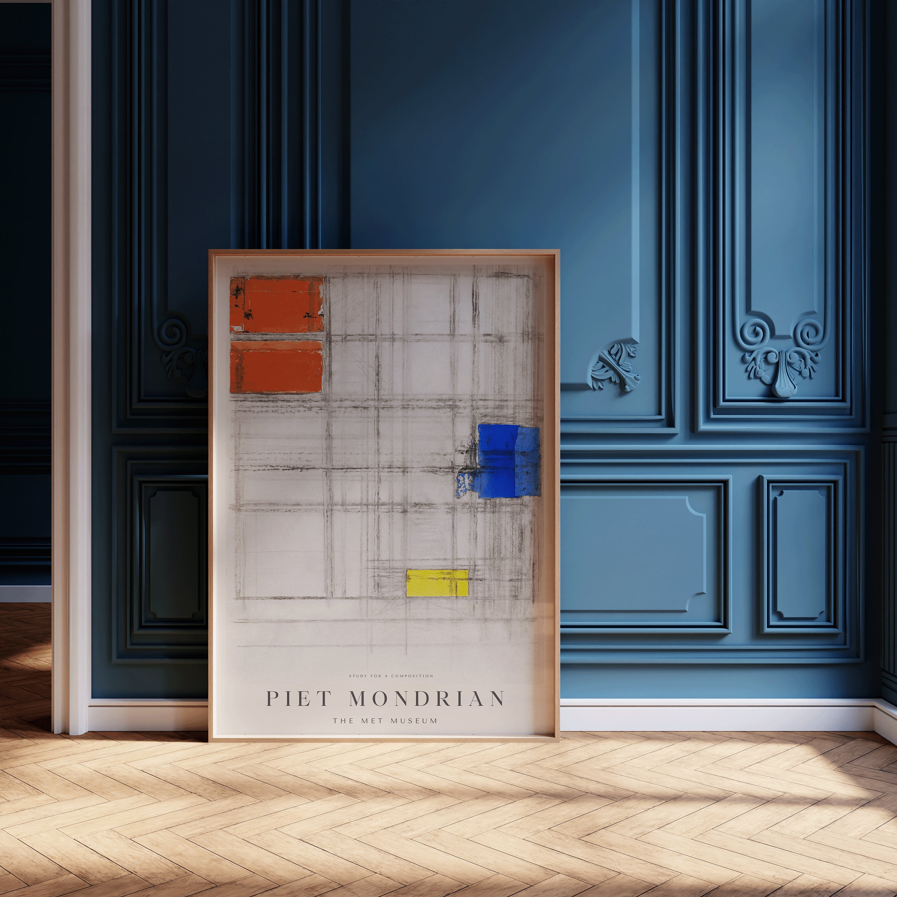 Piet Mondrian Study for a Composition Museum Poster available Framed or ...