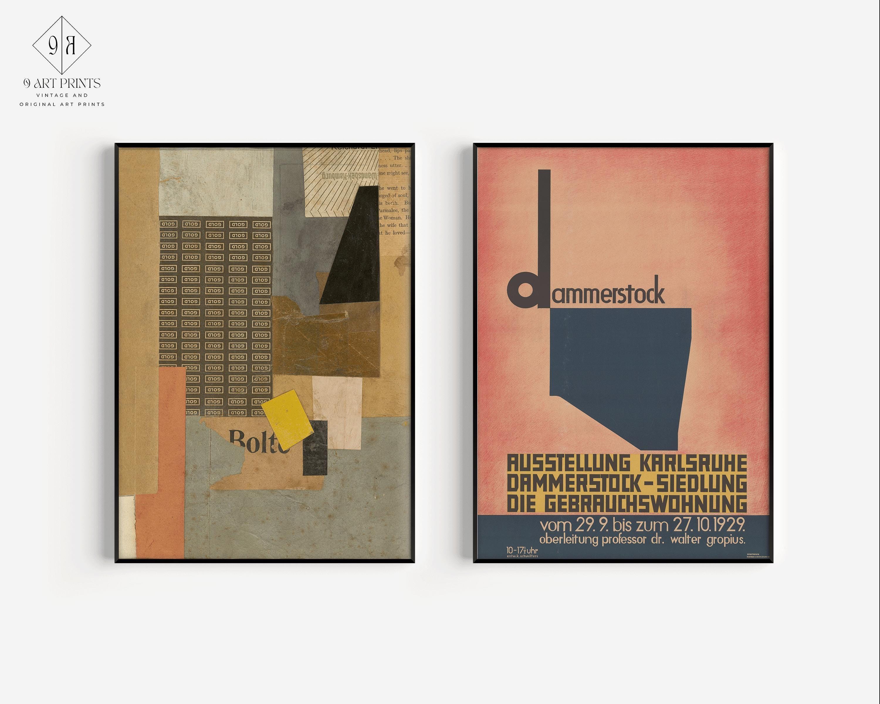 Kurt Schwitters Art Print Duo: Mid-century Bauhaus Dadaist Posters - Etsy