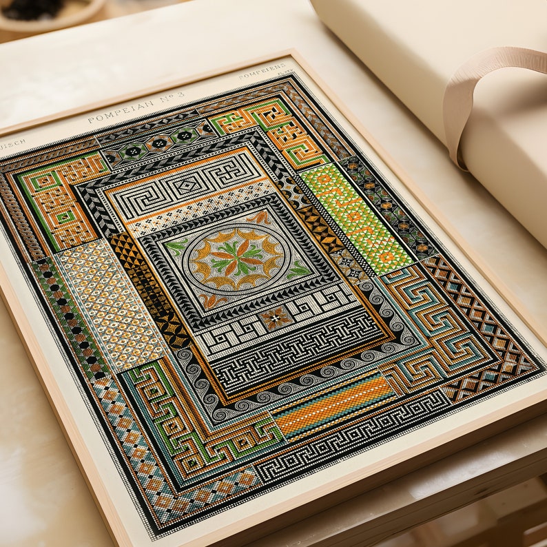Gallery Wall Set of 9 Vintage Arabian Pattern Prints Albert Racine ...
