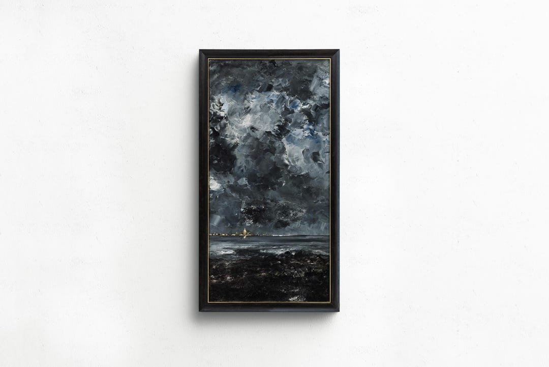 August Strindberg - the Town | Famous Moody Stormy Vintage Narrow ...