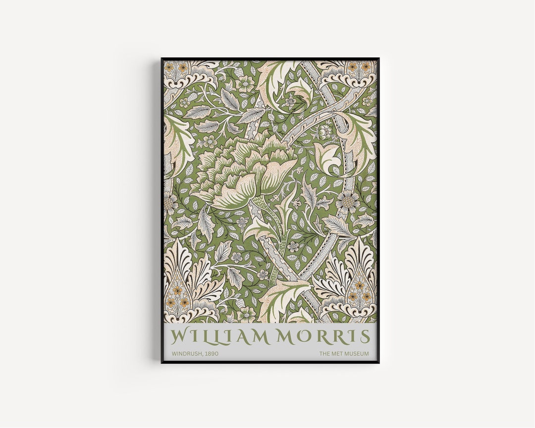 William Morris Windrush Vintage Botanical Pattern Poster available ...