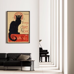 Steinlen Chat Noir - Black Cat Poster (available Handframed or Unframed ...