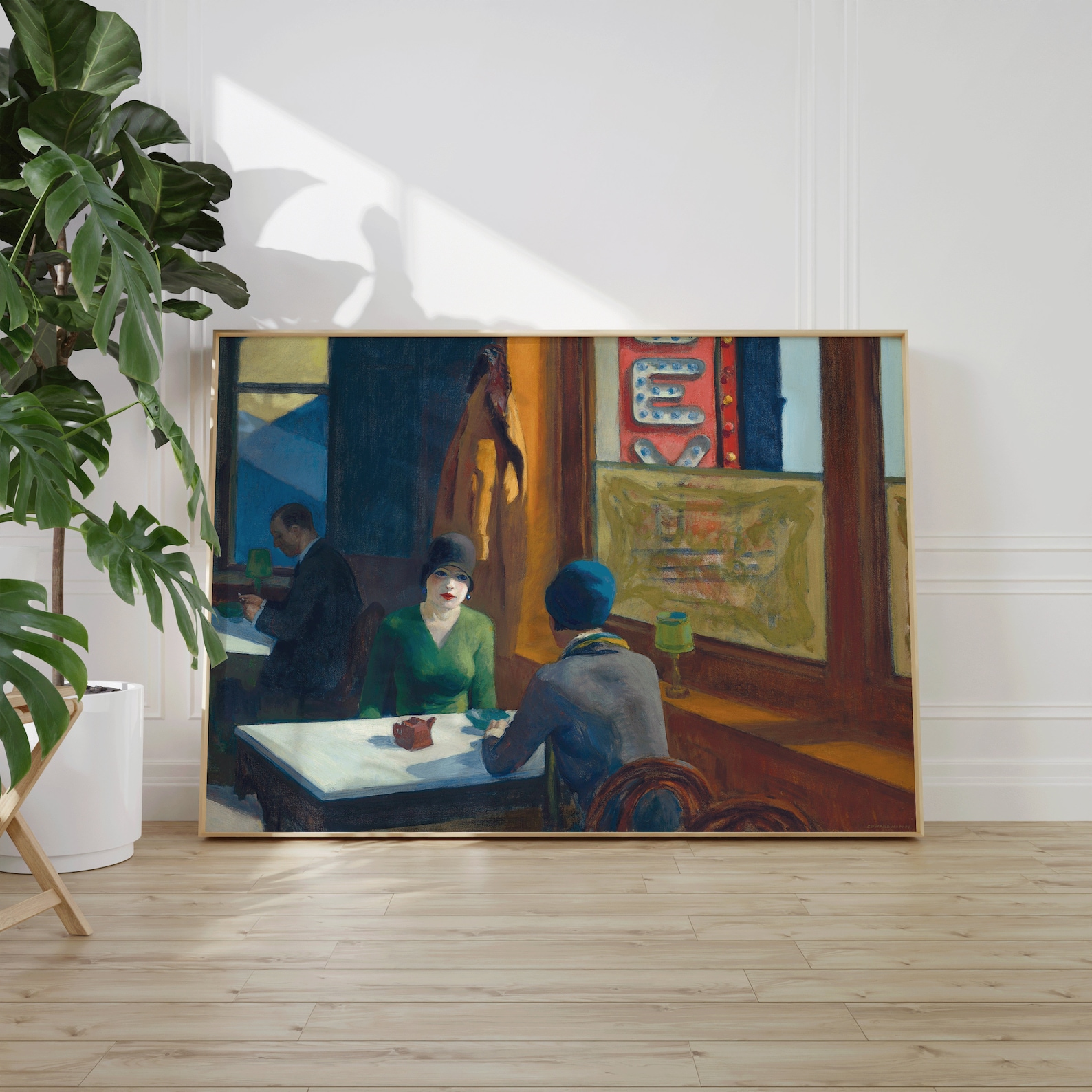 Edward Hopper Cafe Fine Art Print Famous Painting Vintage Cafe Green ...
