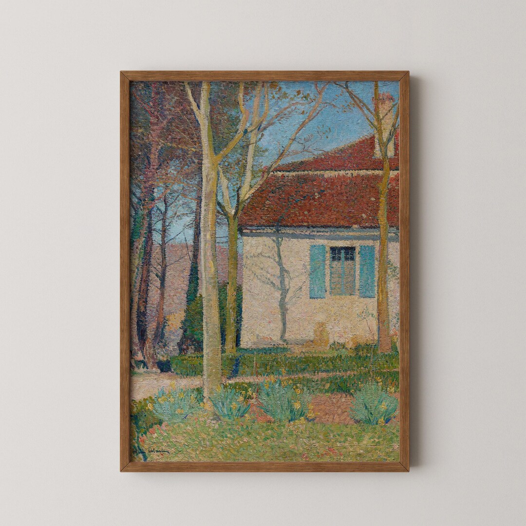 Henri Martin Print: Vintage Impressionist Still Life (framed or ...