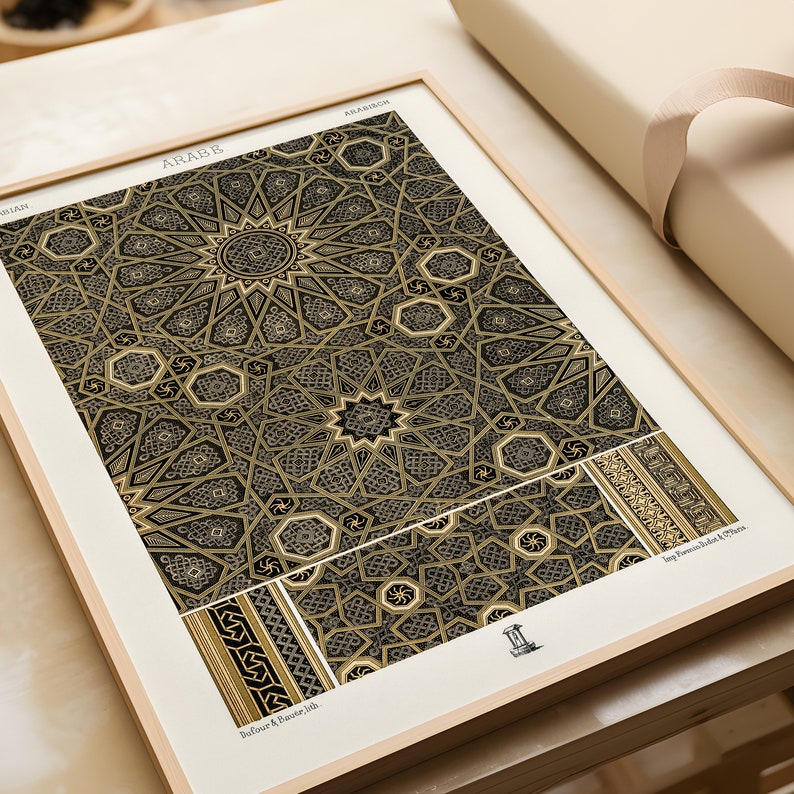 Gallery Wall Set of 9 Vintage Arabian Pattern Prints Albert Racine ...
