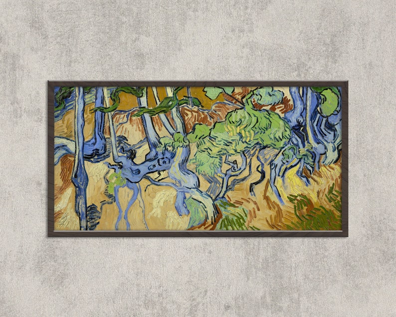 Vincent Van Gogh Tree Roots Vintage Impressionist Wide Panoramic Art ...