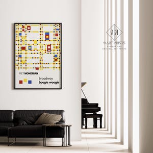 Piet Mondrian Broadway Boogie Woogie Giclée Print: Mid-century Modern ...