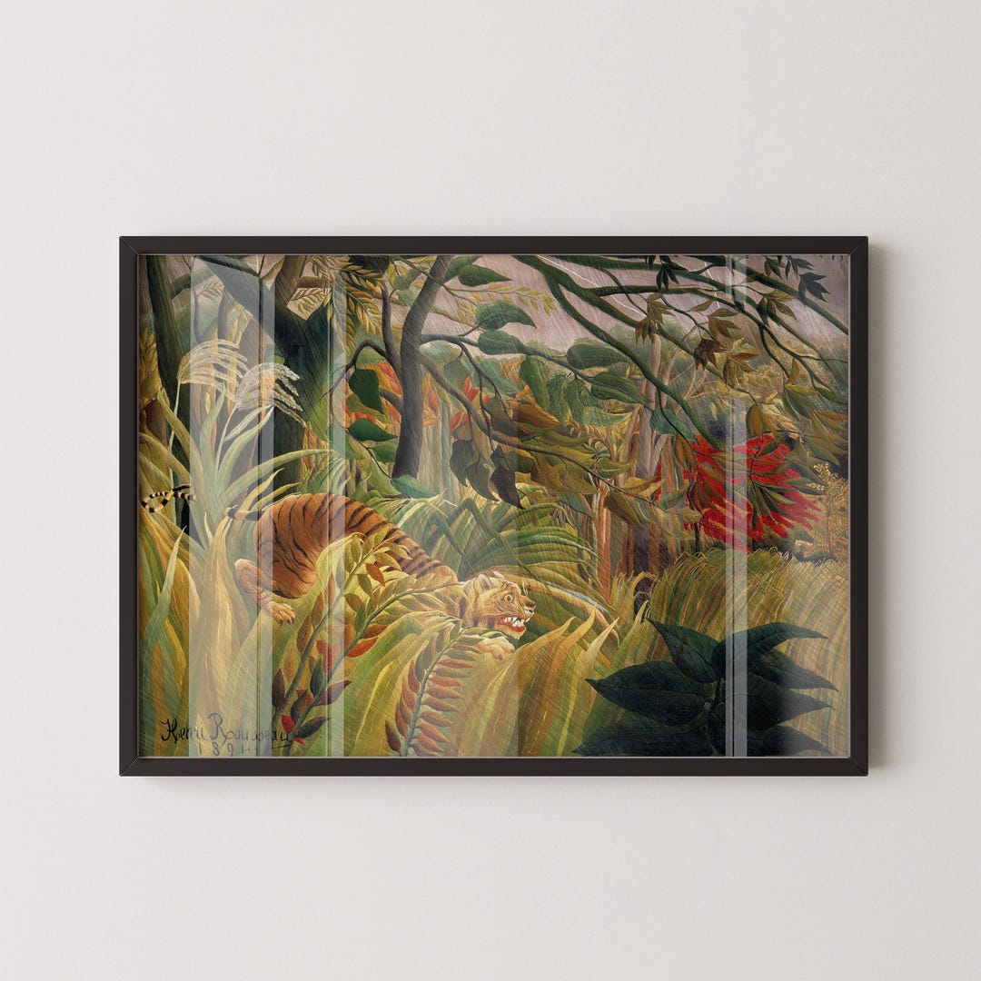Henri Rousseau - Tiger in a Tropical Jungle | Famous Art (available ...