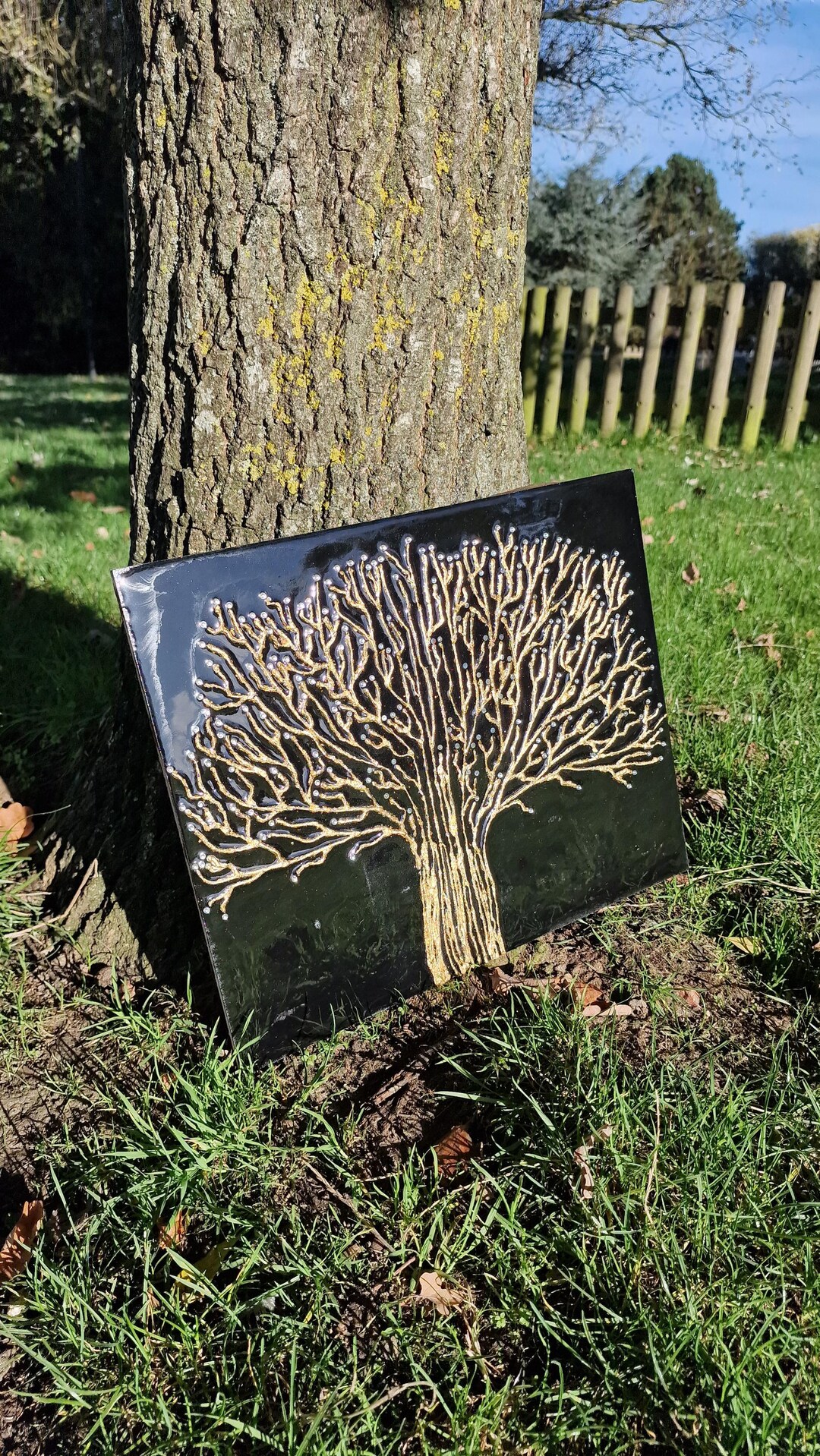 Wall Art Painting Made on MDF With Plaster Covered With Resin,40×33cm ...