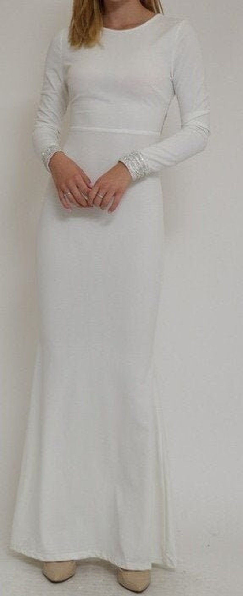 White Rhinestone Dress - Etsy