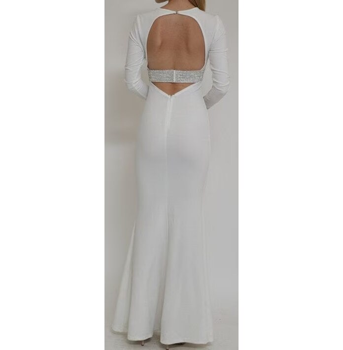 White Rhinestone Dress - Etsy