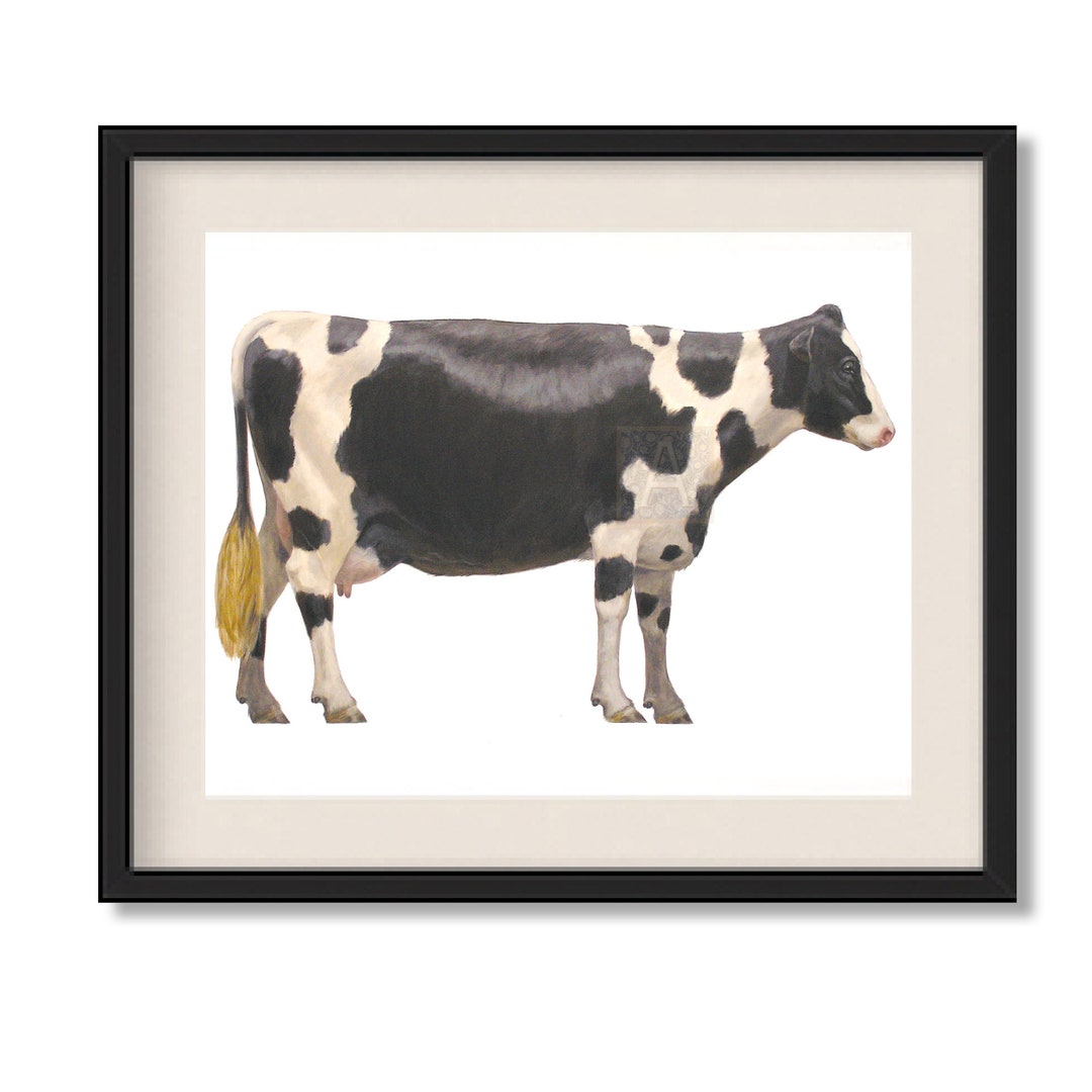 Cow Printable, Holstein Cow, Cow Wall Art, Cow Portrait Printable ...